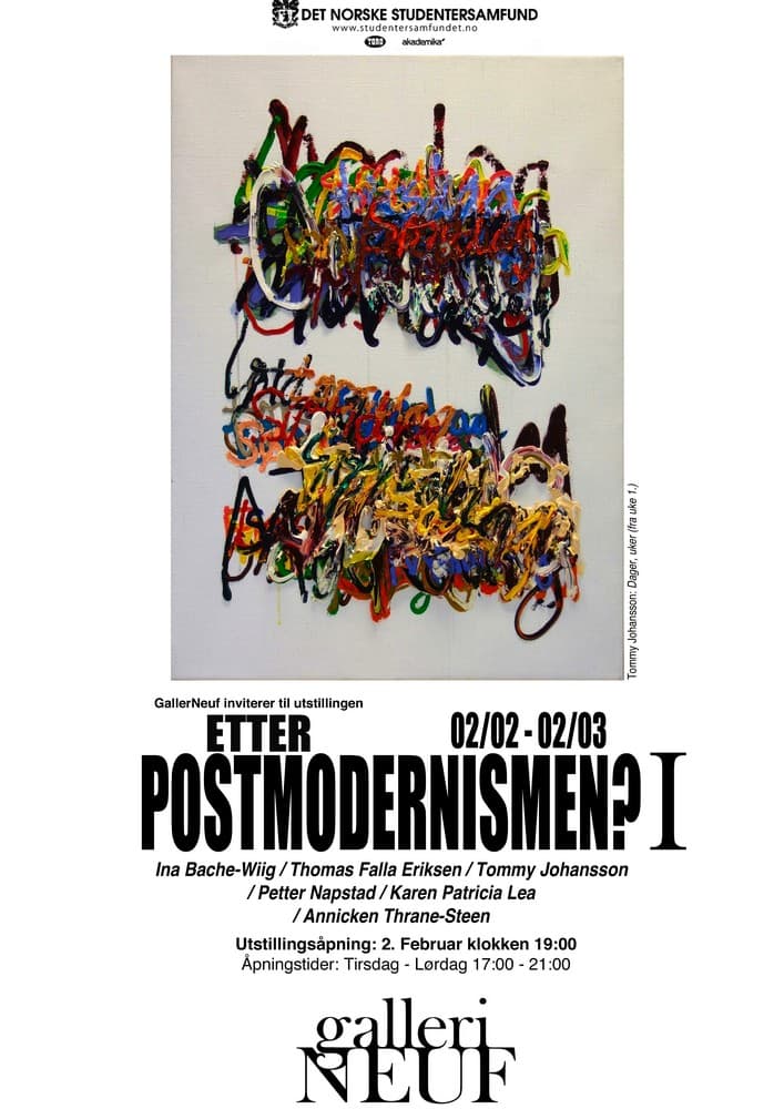 Utstilling: Etter postmodernismen? vol. I | Chateau Neuf – Det Norske ...